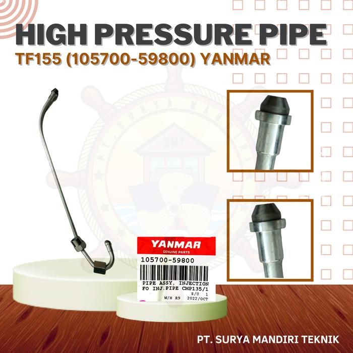 Jual HIGH PRESSURE PIPE TF155 / TF135 105700-59800 YANMAR ASLI - Kota ...