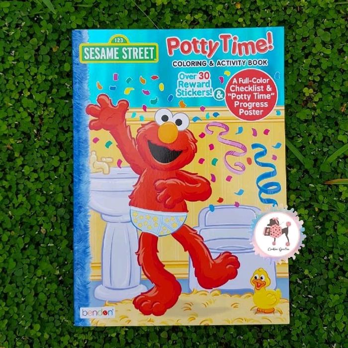 Jual Sesame Street Elmo Potty Time Coloring and Activity Book with ...