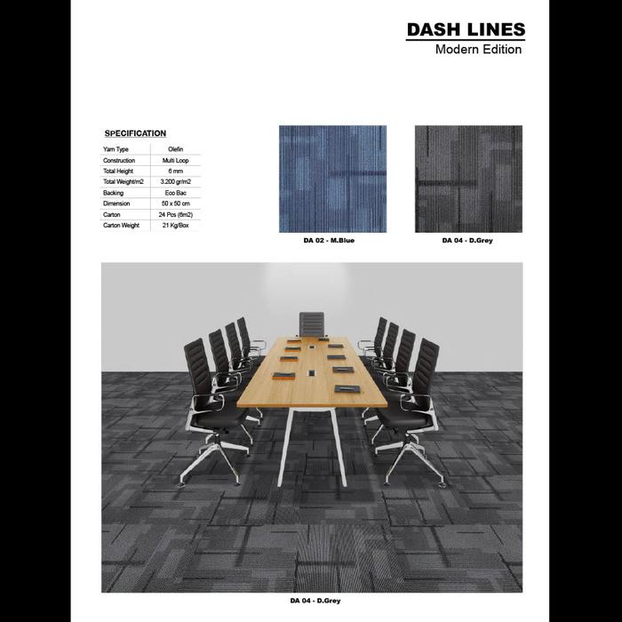 Jual Karpet Tile Dash Lines- Ukuran 50cm x 50cm/Pcs - Pembelian Per Box ...