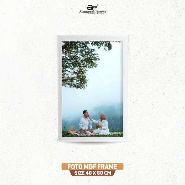 Jual cetak foto prewed ukuran 16 r + frame minimalis warna putih - Kab ...