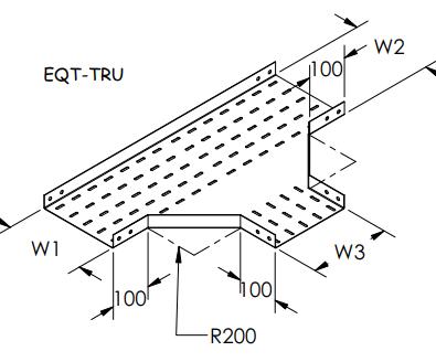 Jual Cable Tray Tee/Kabel Tray Tee/Tee Tray Elektro 200x50 Plat 1.2 ...