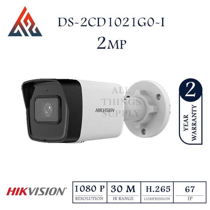 Jual Hikvision IP Camera DS-2CD1021G0-I Fixed Bullet 2MP Kamera Outdoor ...