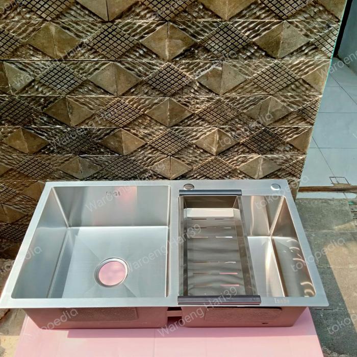 Jual KITCHEN SINK STAINLESS INOBE 8245/BAK CUCI PIRING 2 LOBANG ...