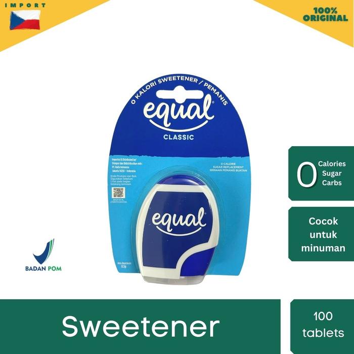 Jual Equal Classic Pemanis nol Kalori / Sweetener Tablets - 100 tablets ...