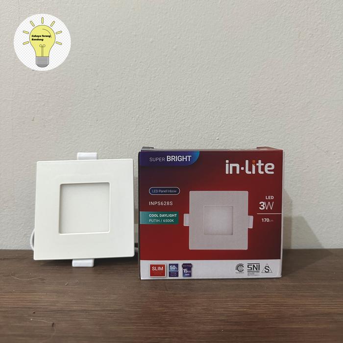 Jual LAMPU PLAFON/PANEL LIGHT LED INBOW KOTAK INLITE 3WATT - INPS628S - Kota Bandung - Cahaya ...