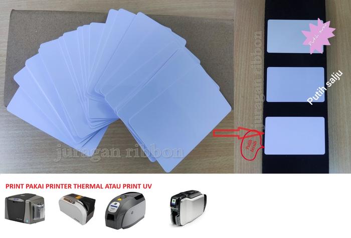 Jual PVC Blank ID CARD 250 pcs Putih bersih high quality thermal ...
