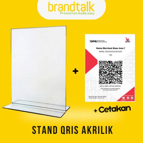 Jual Stand Akrilik QRIS Pembayaran / Frame QRIS Akrilik Payment Ukuran ...