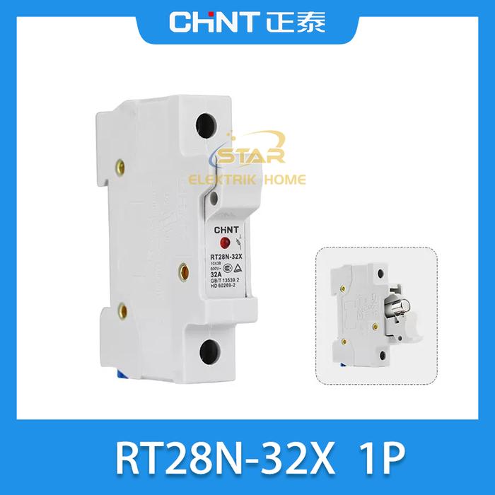 Jual Fuse Link Keramik Holder RT28N-32X 1P (RT18) RO15 10X38mm 2-32A ...