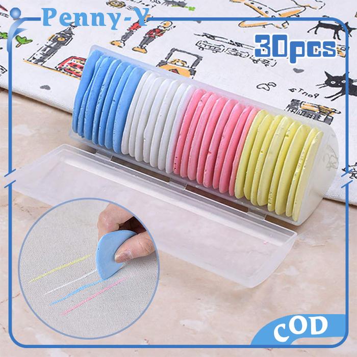 Jual 30pc Kapur Jahit Segitiga Kapur Penanda Kain Warna Kapur Penanda ...