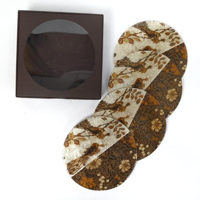 Jual Tatakan Gelas/Coaster Batik Bunga Coklat - Jakarta Timur ...