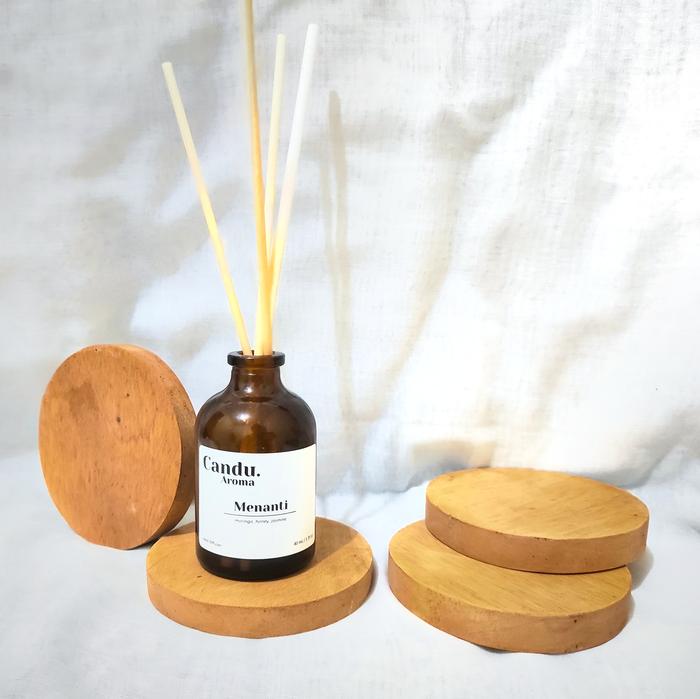 Jual Candu Aroma | Tatakan Kayu Serbaguna Wooden Coaster Natural ...