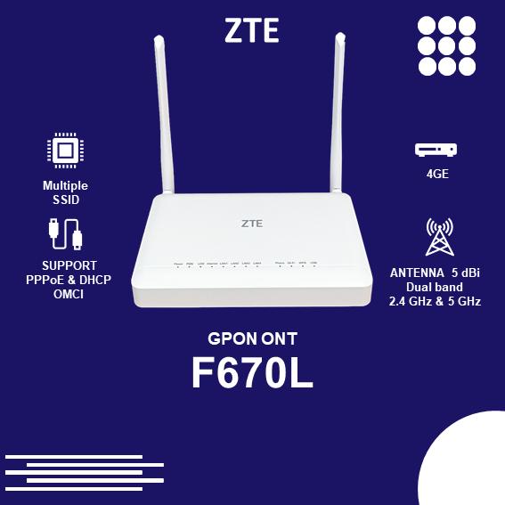 Promo ZTE F670L ONT GPON - Dual Band - Kota Surabaya - Sterlink Store ...