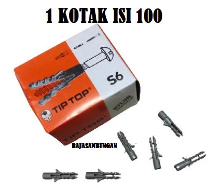 Jual Fisher S6 Pelindung Lubang Dinding Tembok Rumah Skrup Isi 100 pcs ...
