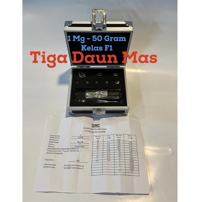 Jual Anak Timbangan Batu Timbangan Stainless Sonic 1 Mg - 50 Gram Kelas F1 - Jakarta Barat ...