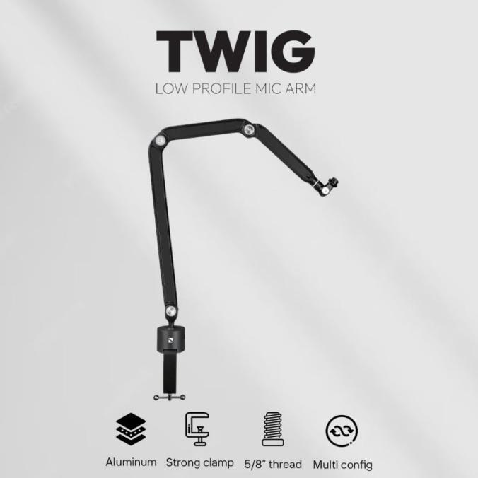 Jual Noir Twig Universal Low Profile Microphone Boom Arm/Mic Bracket ...