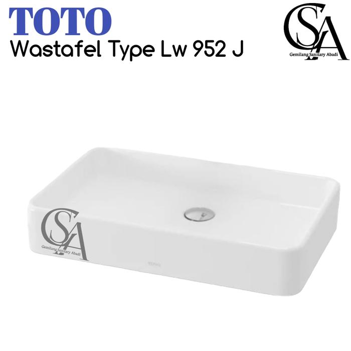 Jual Wastafel Toto LW952J Set Lengkap / Wastafel Meja Toto - Body Only ...