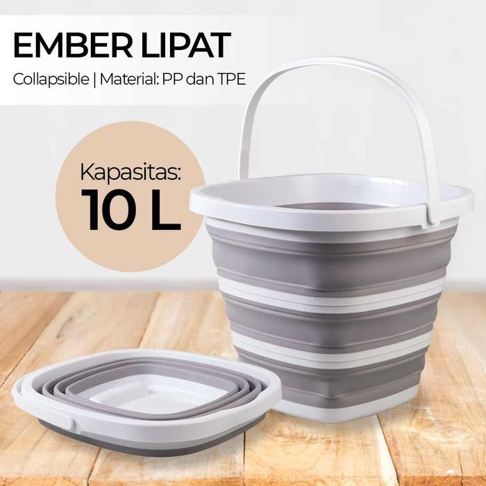Jual Ember Lipat Water Bucket Foldable Collapsible 10 Liter - Kotak ...