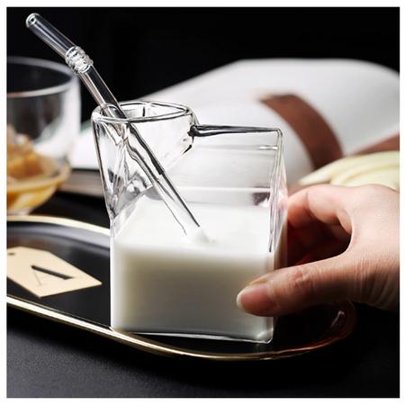 Jual Gelas Kaca Unik Desain Kotak Susu Milk Box 300 ML - Jakarta Barat ...