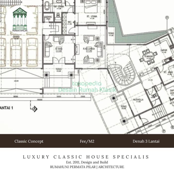 Jual Jasa Desain Layout/Denah Rumah 1/2/3 Lantai. luasan 100 M2 sd 300 ...