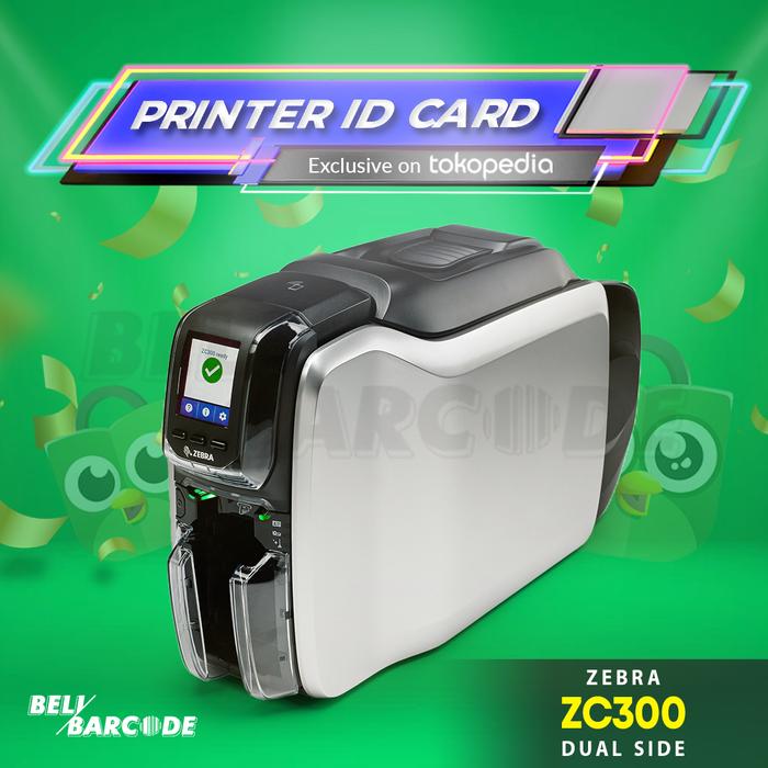Jual Printer ID Card Zebra ZC 300 Dual Side Cetak Kartu Blank PVC - Kota Surabaya - Beli Barcode ...