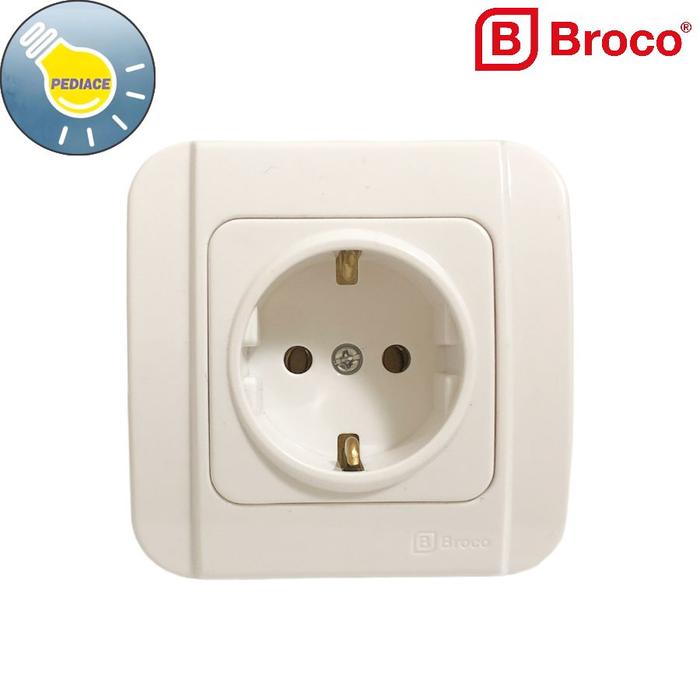 Jual Stop Kontak Inbow / Outbow Broco Galleo - Single Socket Outlet ...