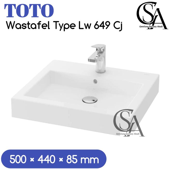 Jual Wastafel Toto LW649CJ Set Lengkap / Toto Lw 649 Cj Komplit ...