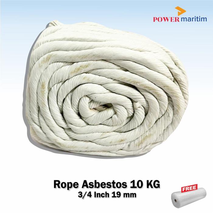 Jual Asbes Tali Asbestos Rope Warna Putih Seal Sumbu Packing Tahan ...