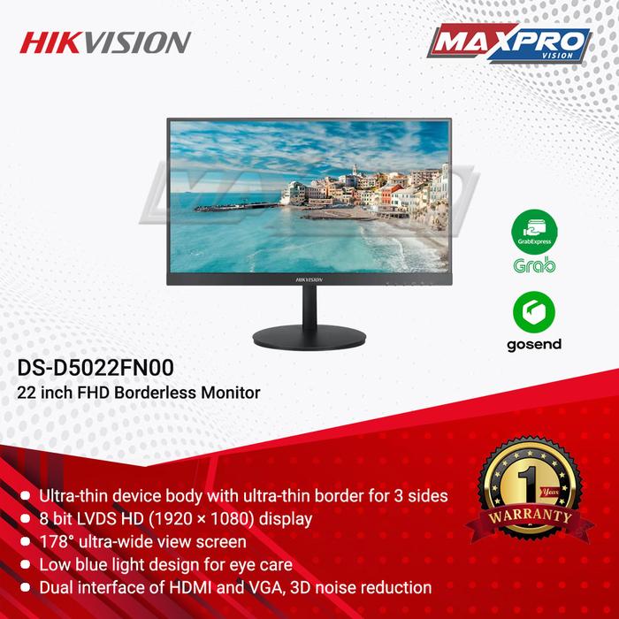 Jual DS-D5022FN00 - HIKVISION MONITOR 22 INCH FHD ULTRA THIN - Jakarta ...