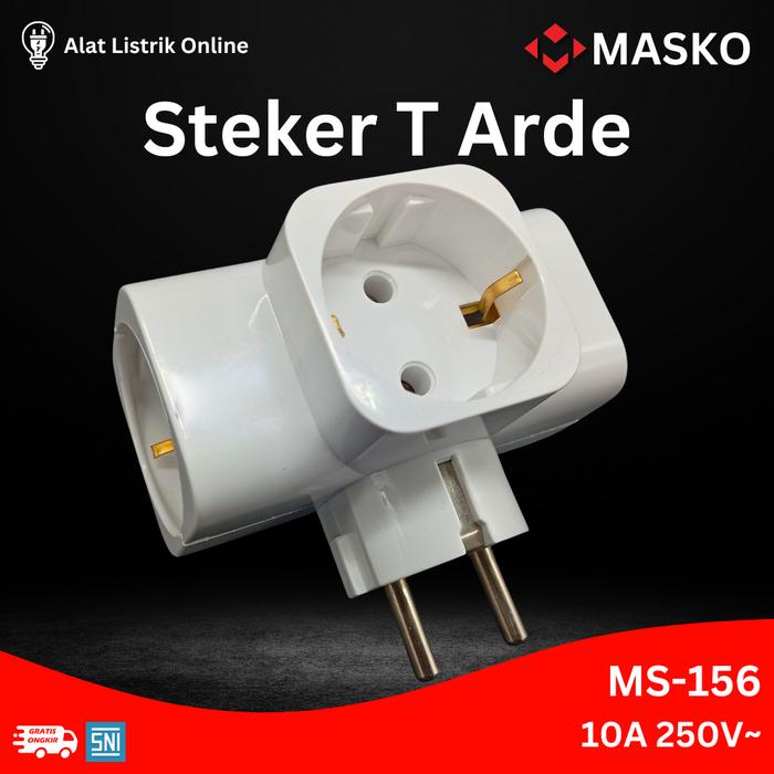 Jual MASKO OVER STEKER T MULTI /ARDE /2P /COLOKAN / SAMBUNGAN PUTIH SNI ...