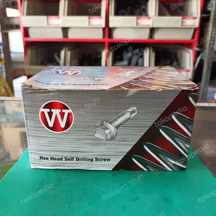 Jual Baut SDS W 8 x 13 1 Kotak 1600 pcs Bor Reng Galvalum Galvanis ...