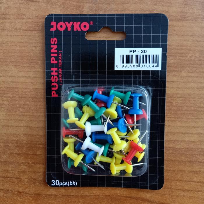 Jual PAKU PUSH PINS JARUM TEKAN PAKU PIN KERTAS GABUS STYROFOAM SOFT ...