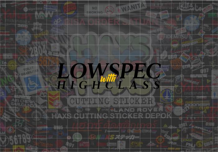 Jual Cutting Sticker Lowspec With Highclass Ukuran 10 cm untuk motor ...