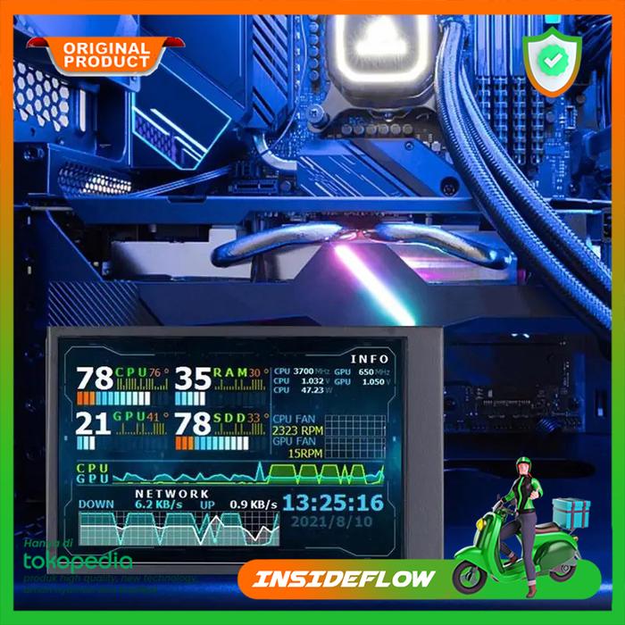 Jual Pemantau Sistem Komputer Sensor Panel IPS External Monitor CPU GPU ...