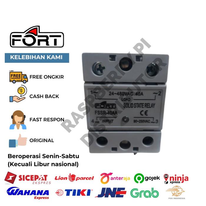 Jual FORT SOLID STATE RELAY / SSR 1 PHASE AC-AC FSSR-40AA - Jakarta Barat - Raspberry Pi ...
