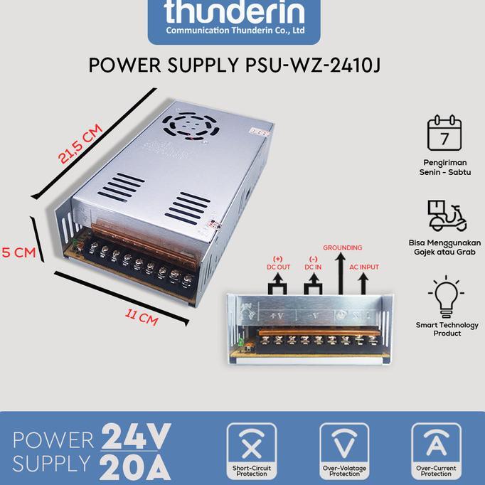 Jual POWER SUPPLY 24V 20A / PSU 24V 20A SWITCHING - Jakarta Selatan ...
