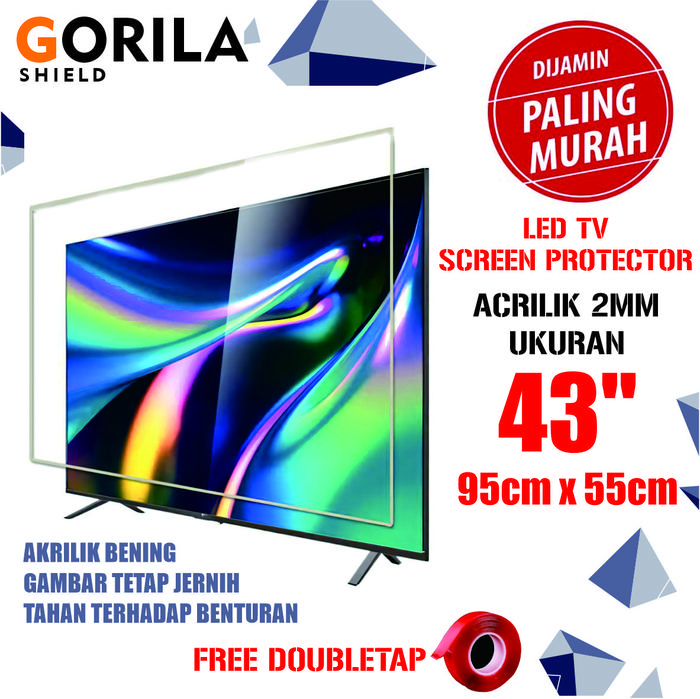 Jual Pelindung Layar TV LED 43"inch - Akrilik - Screen guard-Tempered ...