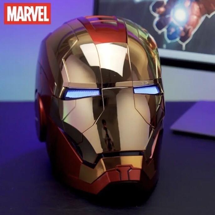 Jual Iron Man Mark 5 Gold Voice Control Wearable Helmet 1/1 Ironman ...