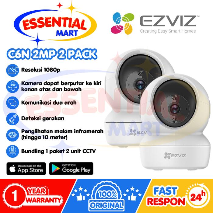 Jual CCTV EZVIZ C6N 2 Pack 2MP Smart Home IP Camera (2 CCTV) - Jakarta ...