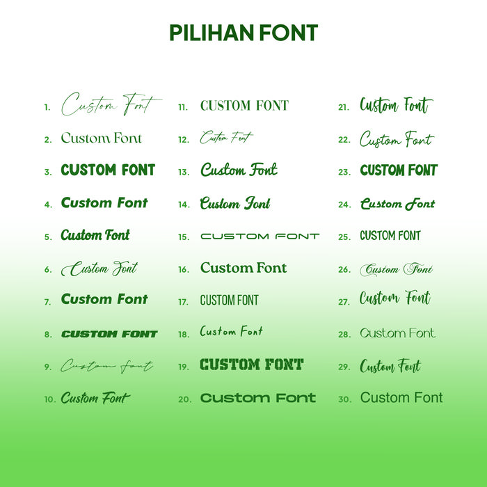 Jual Custom Font Tulisan/Text bisa untuk Laser Grafir/ UV Printing ...