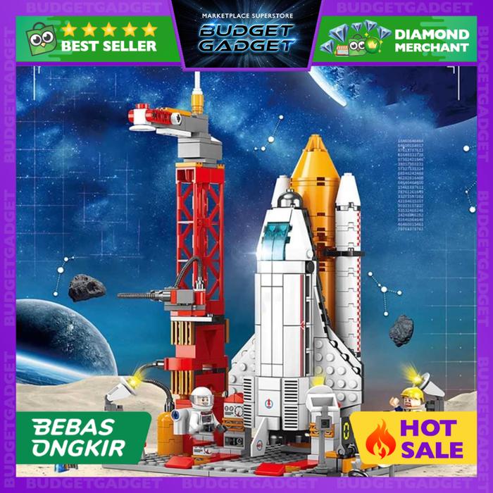 Jual Mainan Brick Block Pesawat Luar Angkasa Aerospace Rocket 512 ...