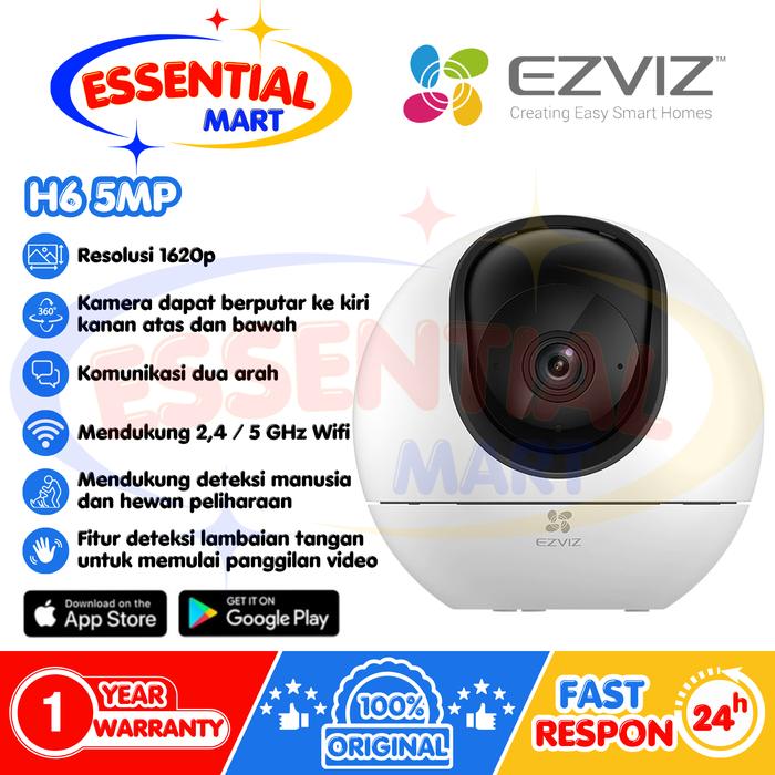 Jual CCTV EZVIZ H6 5MP/ 3K Smart Home IP Camera - Jakarta Pusat - Essential Mart | Tokopedia