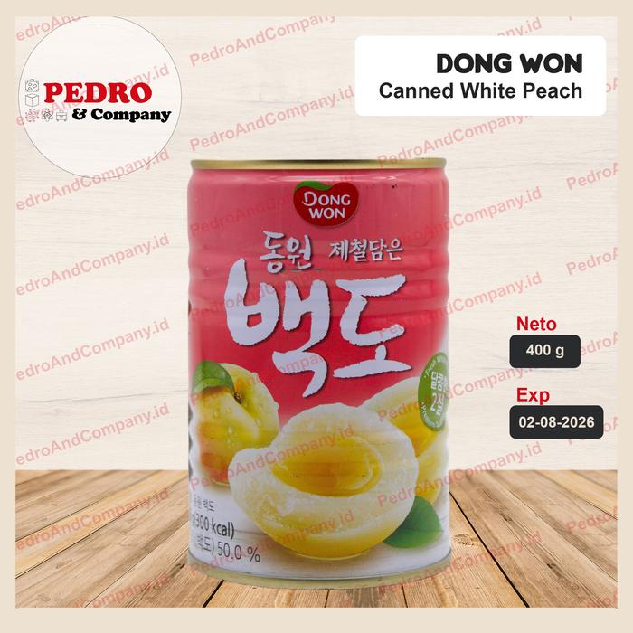 Jual DongWon buah persik putih dalam kaleng White Peach 400 gram - Jakarta Barat ...