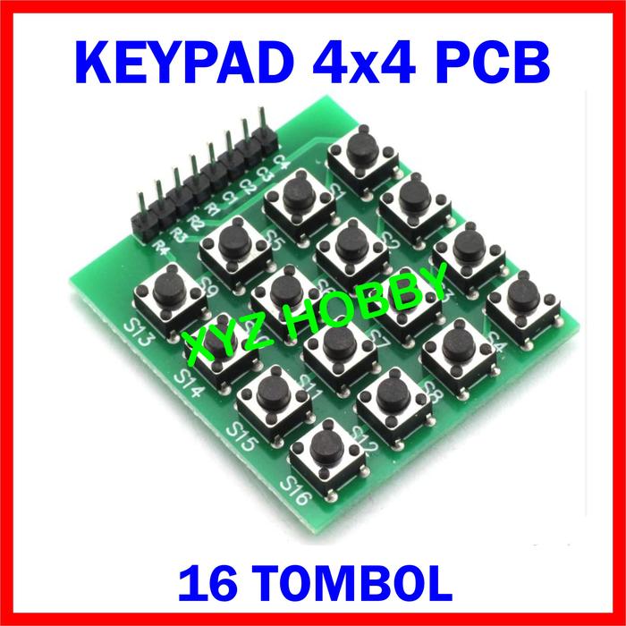 Jual Keypad 4x4 Matrix Module 16 Push Button / Tact Switch Key Pad ...