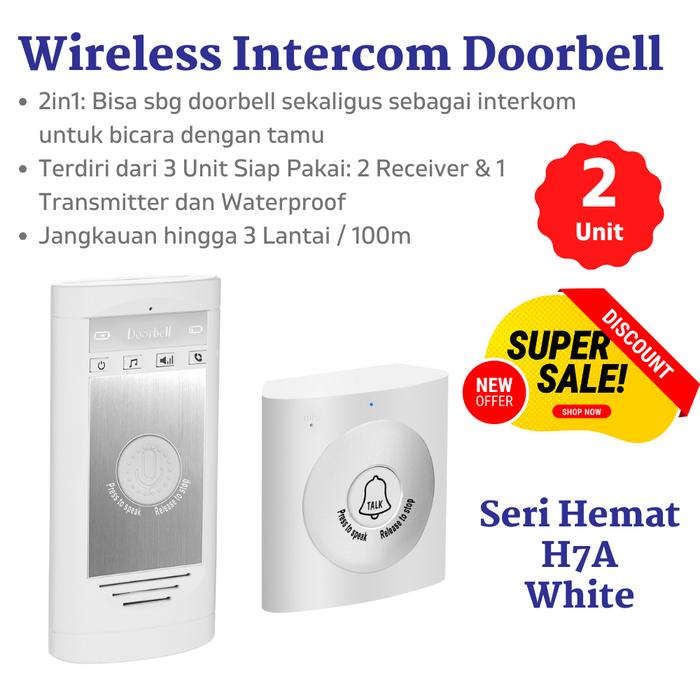 Jual AUQOZ Wireless Audio Doorbell Intercom Kit - Bel Pintu Rumah ...