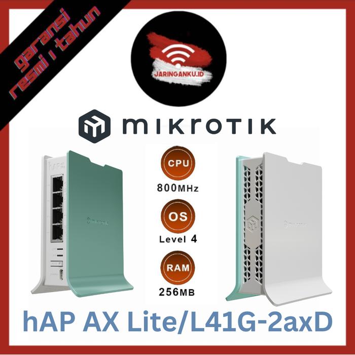 Jual MikroTik hAP ax lite L41G-2axD Wifi 6 Router - Jakarta Pusat - Jaringanku id | Tokopedia