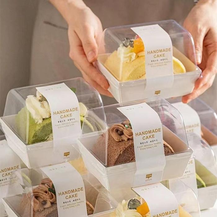 Promo Paper Box Mika KOTAK SLICE Bolu Gulung Cup Box Paper Tray +Tutup ...