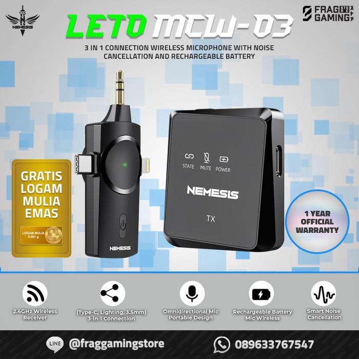 Jual NYK Nemesis LETO MCW03 MCW-03 Microphone Mic Wireless Clip On 3 in 1 - Jakarta Utara - FRAG ...