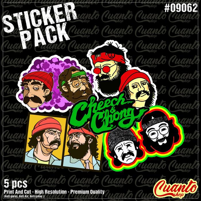 Jual Sticker Stiker Cheech And Chong Isi 5 Stiker Aesthetic Stiker Anti ...