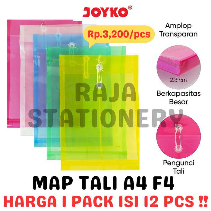Promo JOYKO DATA BAG MAP KANCING A4 F4 FOLIO TALI JOYKO DB-104F/C [12PCS] - Jakarta Utara - Raja ...