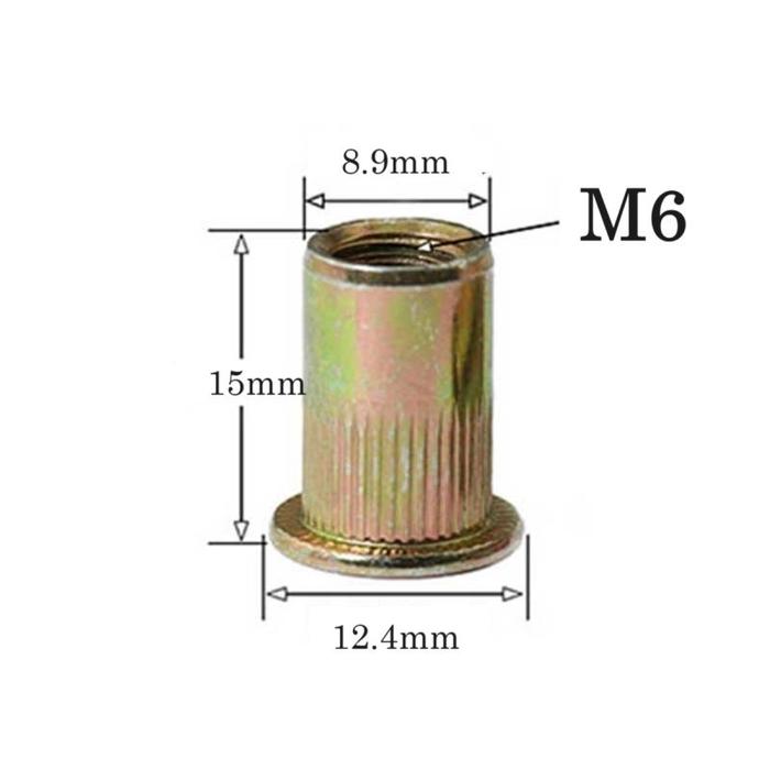 Jual Rivet Nut Rivnut Flat Nut M3 M4 M5 M6 M8 M10 M12 Diameter 3mm 4mm ...